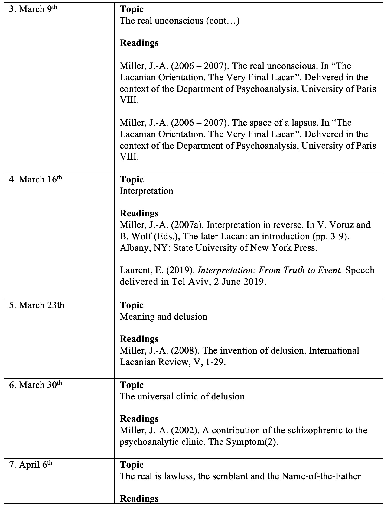 Lacan Circle Introductory Seminar – Lacan Circle of Australia